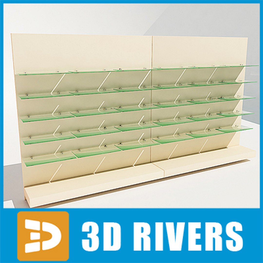 3d Model Display Rack Shelves Shoes