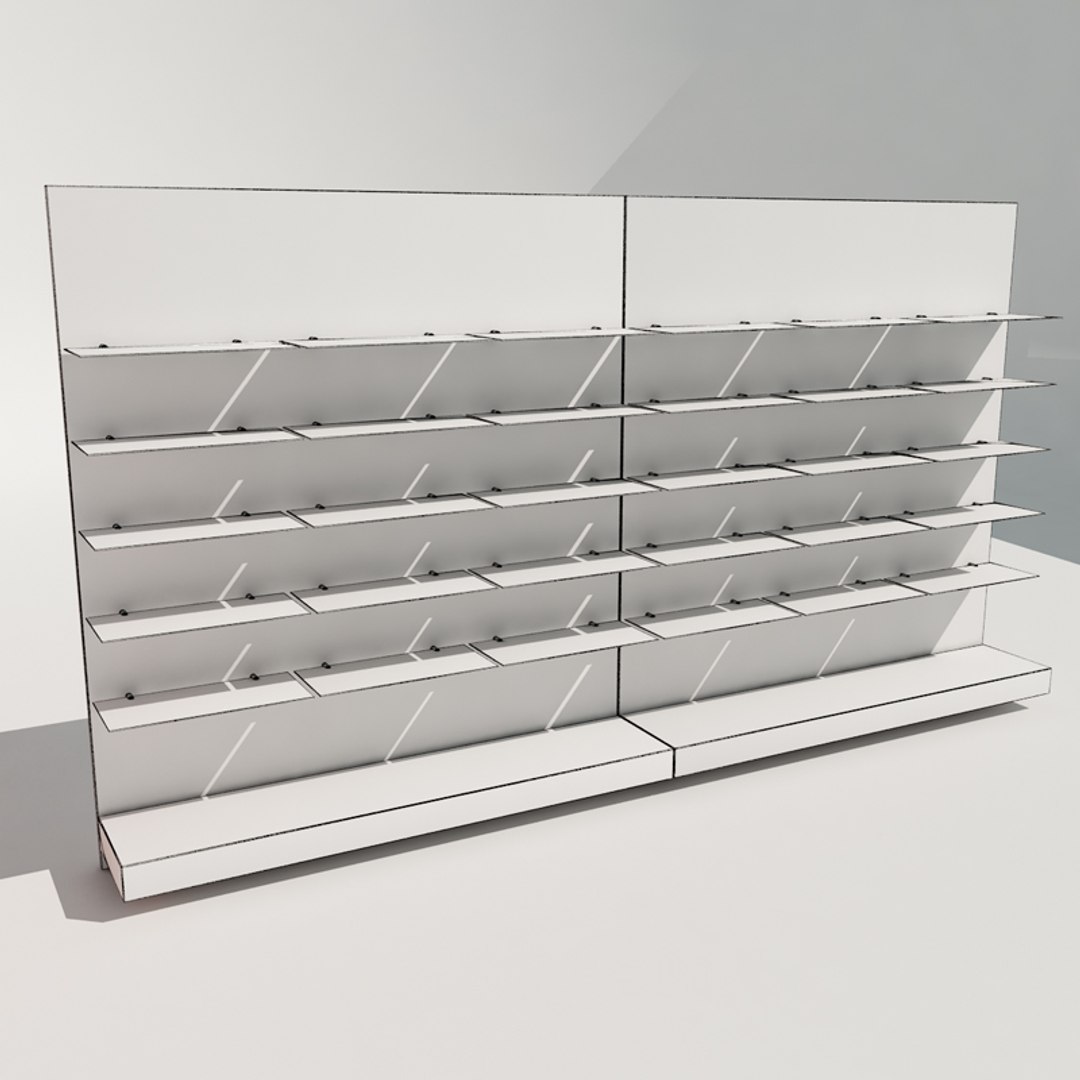 3d Model Display Rack Shelves Shoes