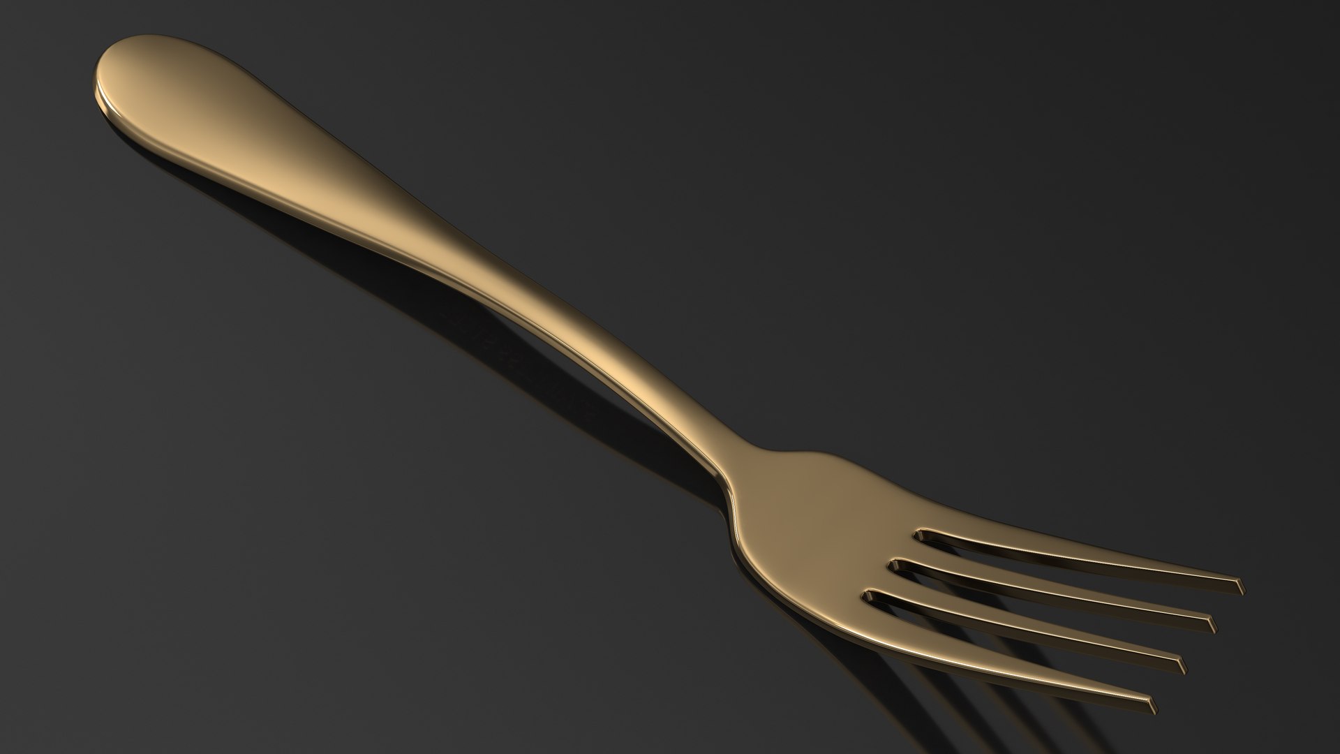 Golden Fork 3D Model - TurboSquid 2040354