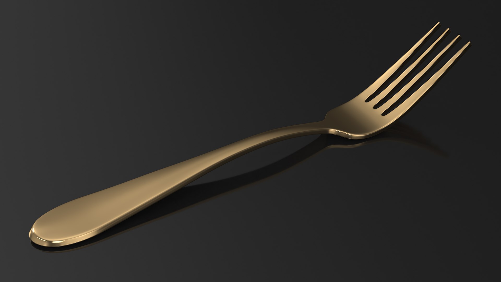 Golden Fork 3D Model - TurboSquid 2040354