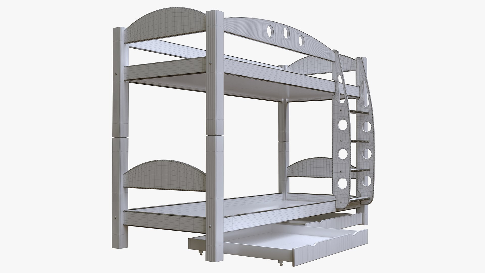 Two-level Bed 3D - TurboSquid 1973942