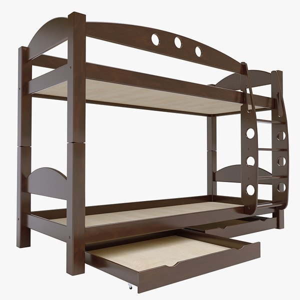 Two-level bed 3D - TurboSquid 1973942