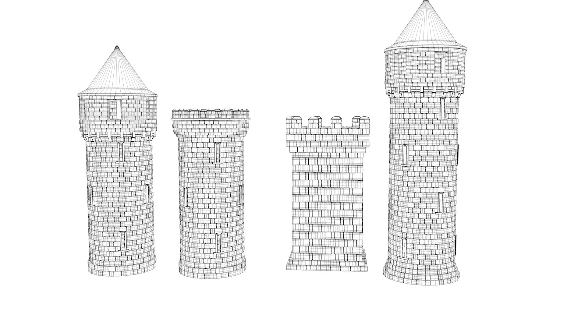 Castle Turrets 3D Model - TurboSquid 1884934