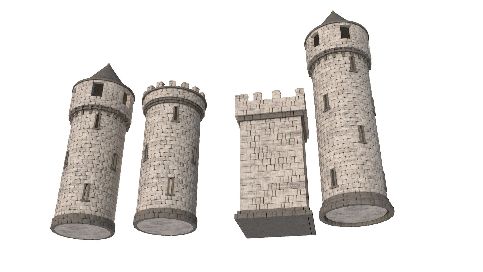 Castle Turrets 3D Model - TurboSquid 1884934