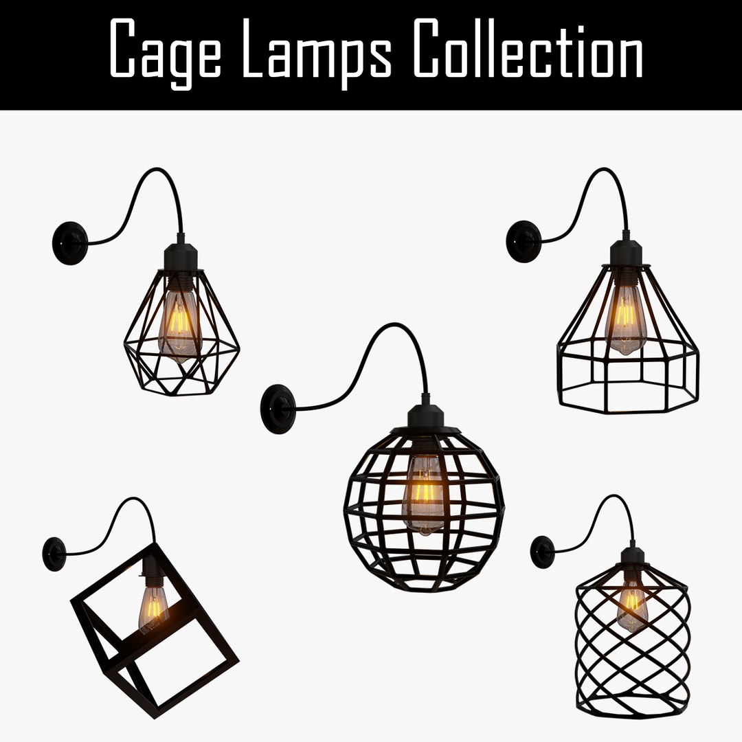 Wall Cage Lamp 3D model - TurboSquid 1810861