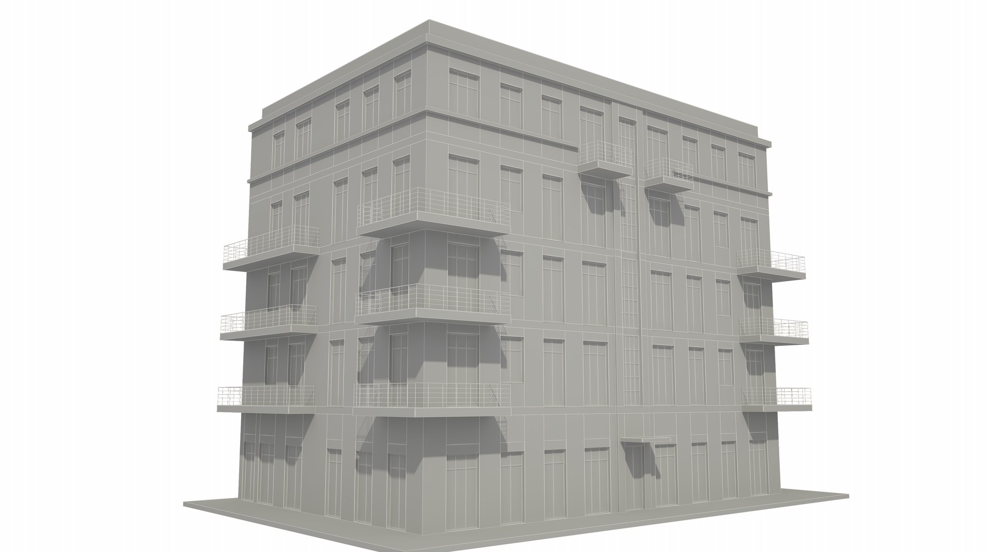 3D Apartment Building Model - TurboSquid 2329569