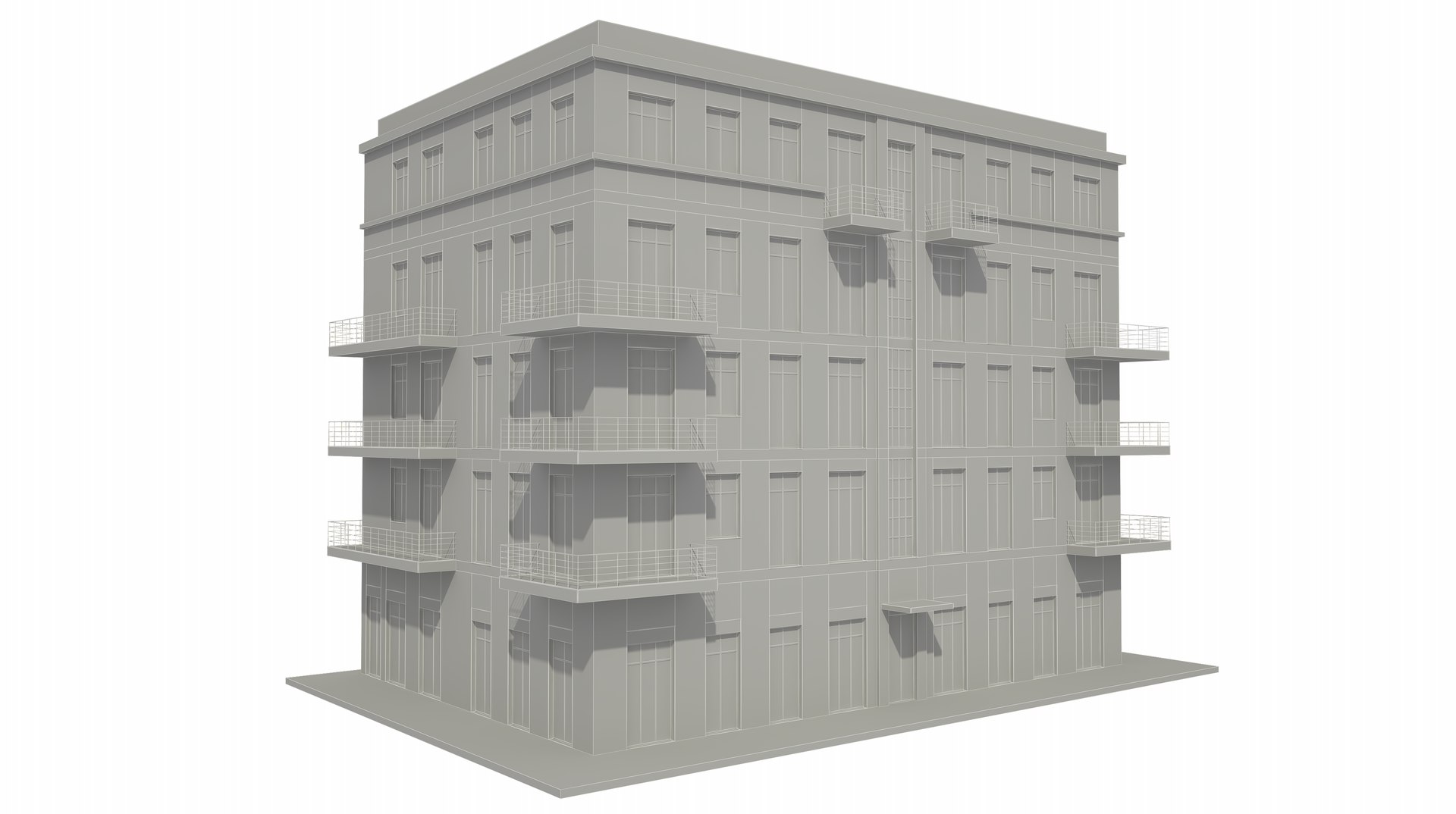 3D Apartment Building Model - TurboSquid 2329569