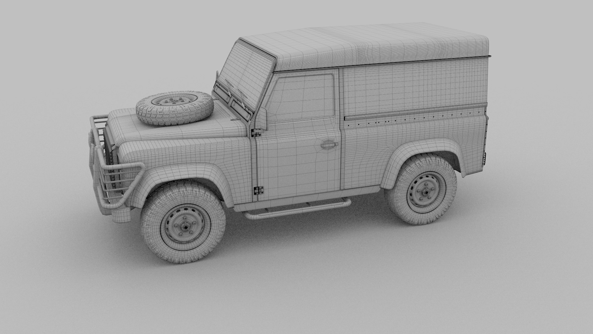 Land Rover Defender 90 3d Model