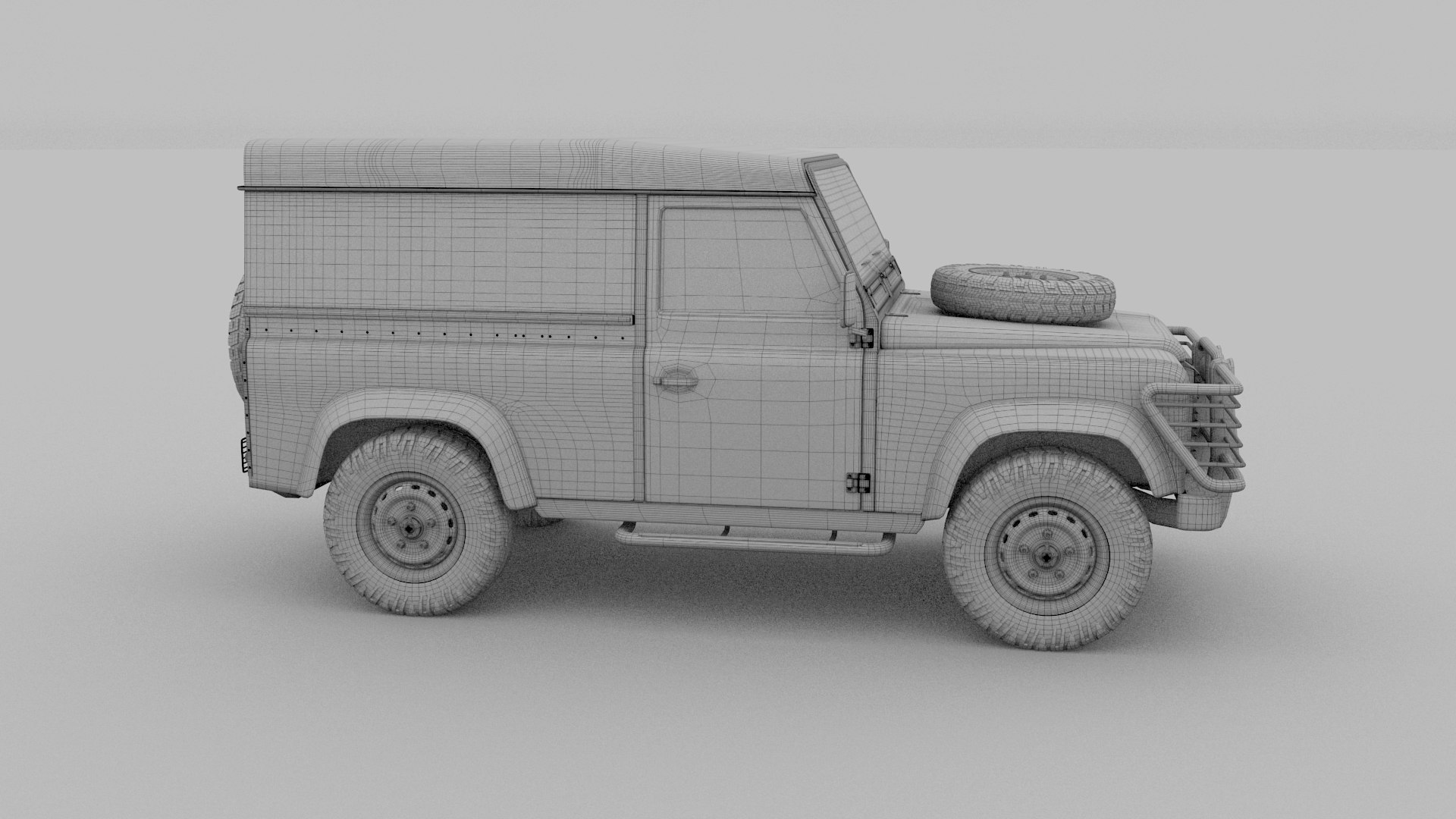 Land Rover Defender 90 3d Model