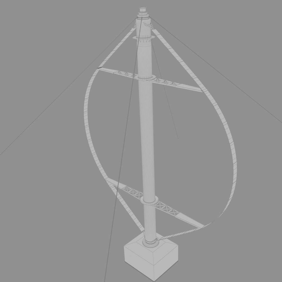 Vertical Axis Wind Turbine 3D Model - TurboSquid 1397327