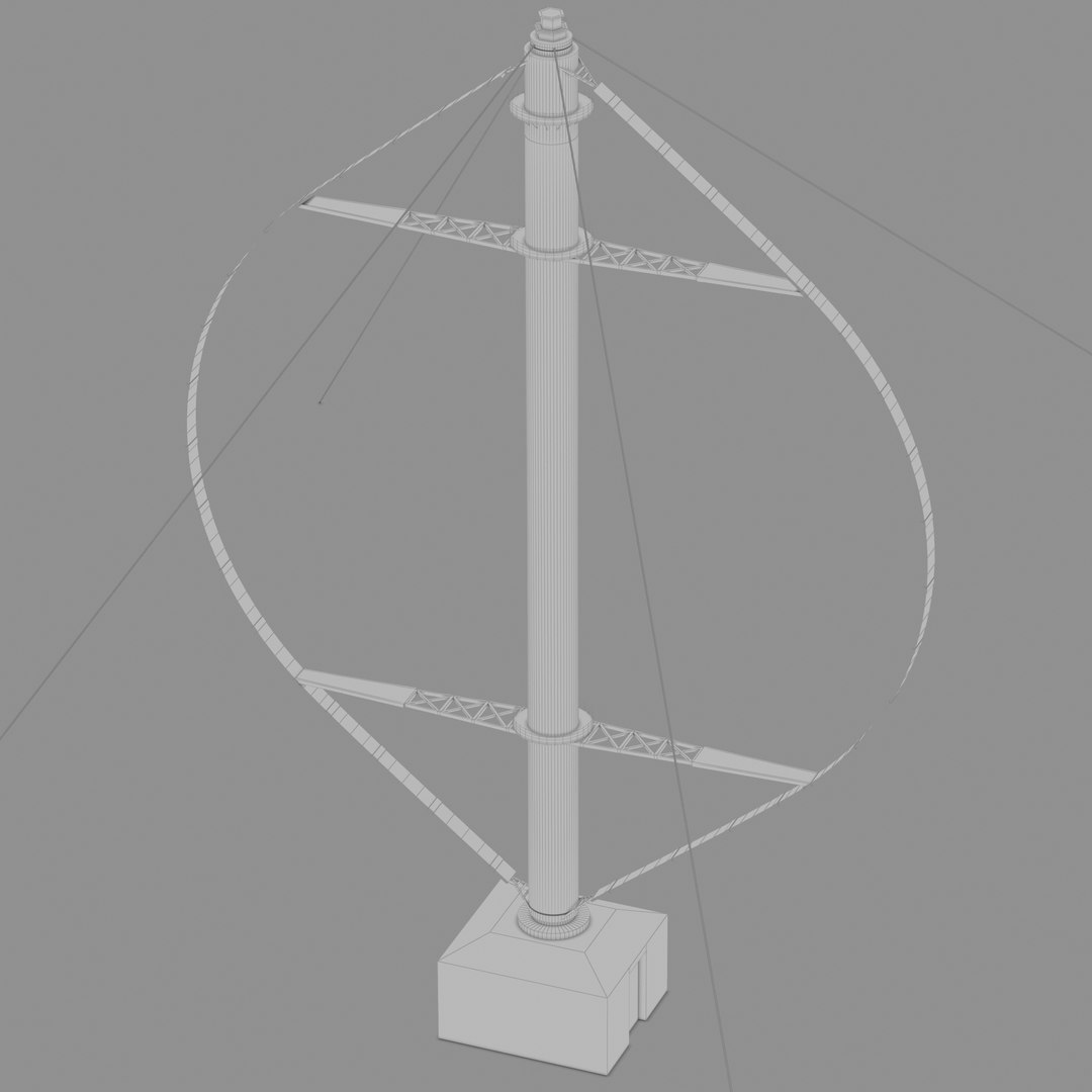 Vertical Axis Wind Turbine 3D Model - TurboSquid 1397327