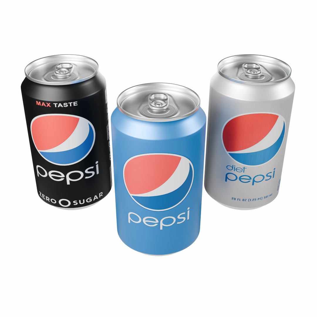 3D PEPSI Aluminum Can 3D Model - TurboSquid 2325453