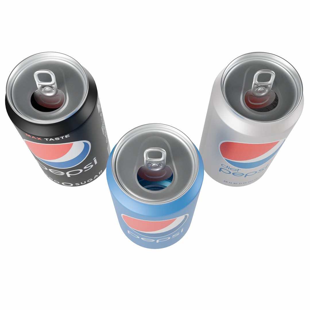 3D PEPSI Aluminum Can 3D Model - TurboSquid 2325453