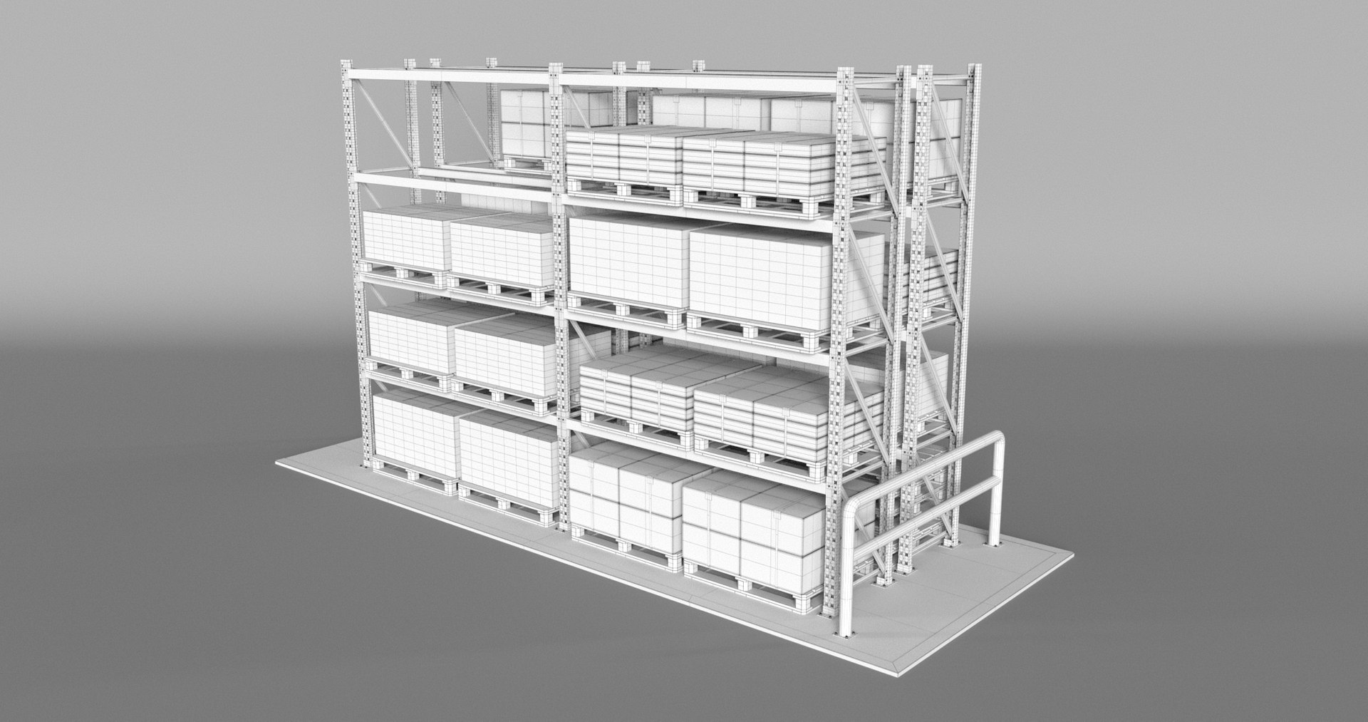 Pallet Rack 3D model - TurboSquid 1727536