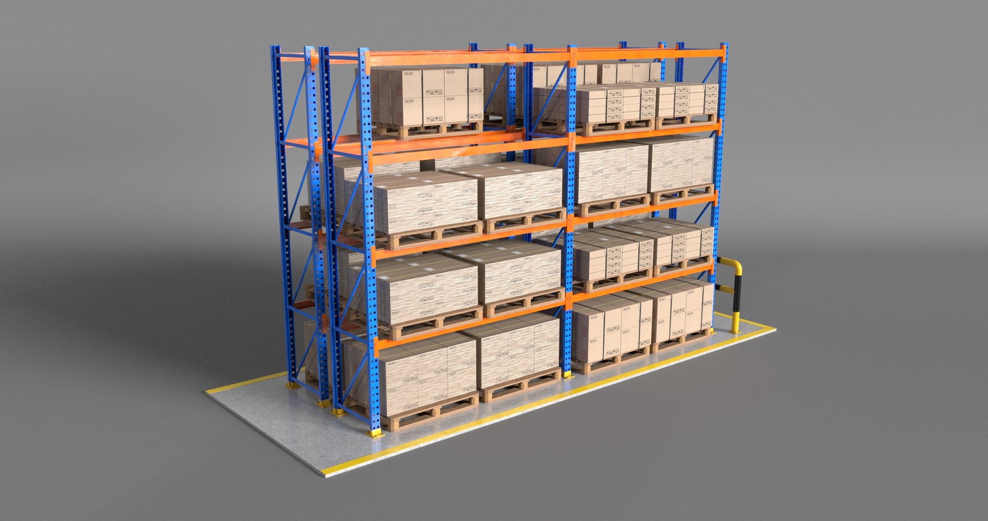 Pallet Rack 3D model - TurboSquid 1727536