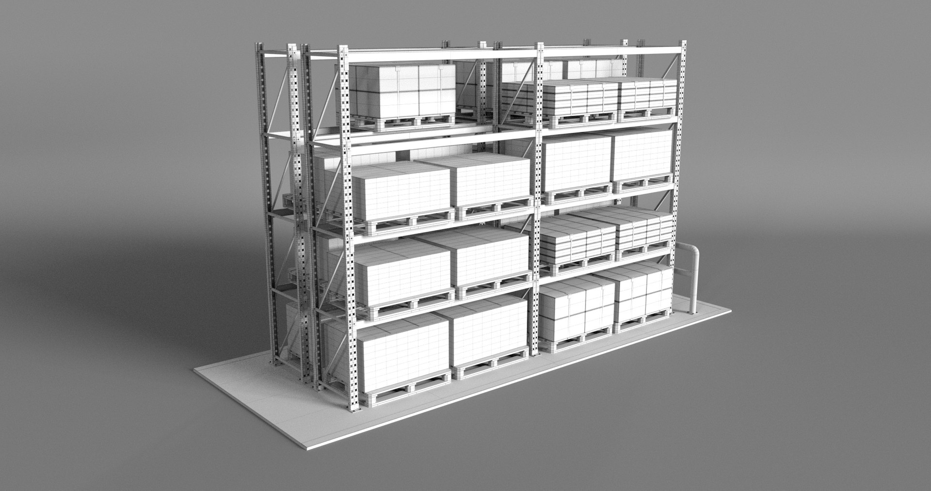 Pallet Rack 3D model - TurboSquid 1727536