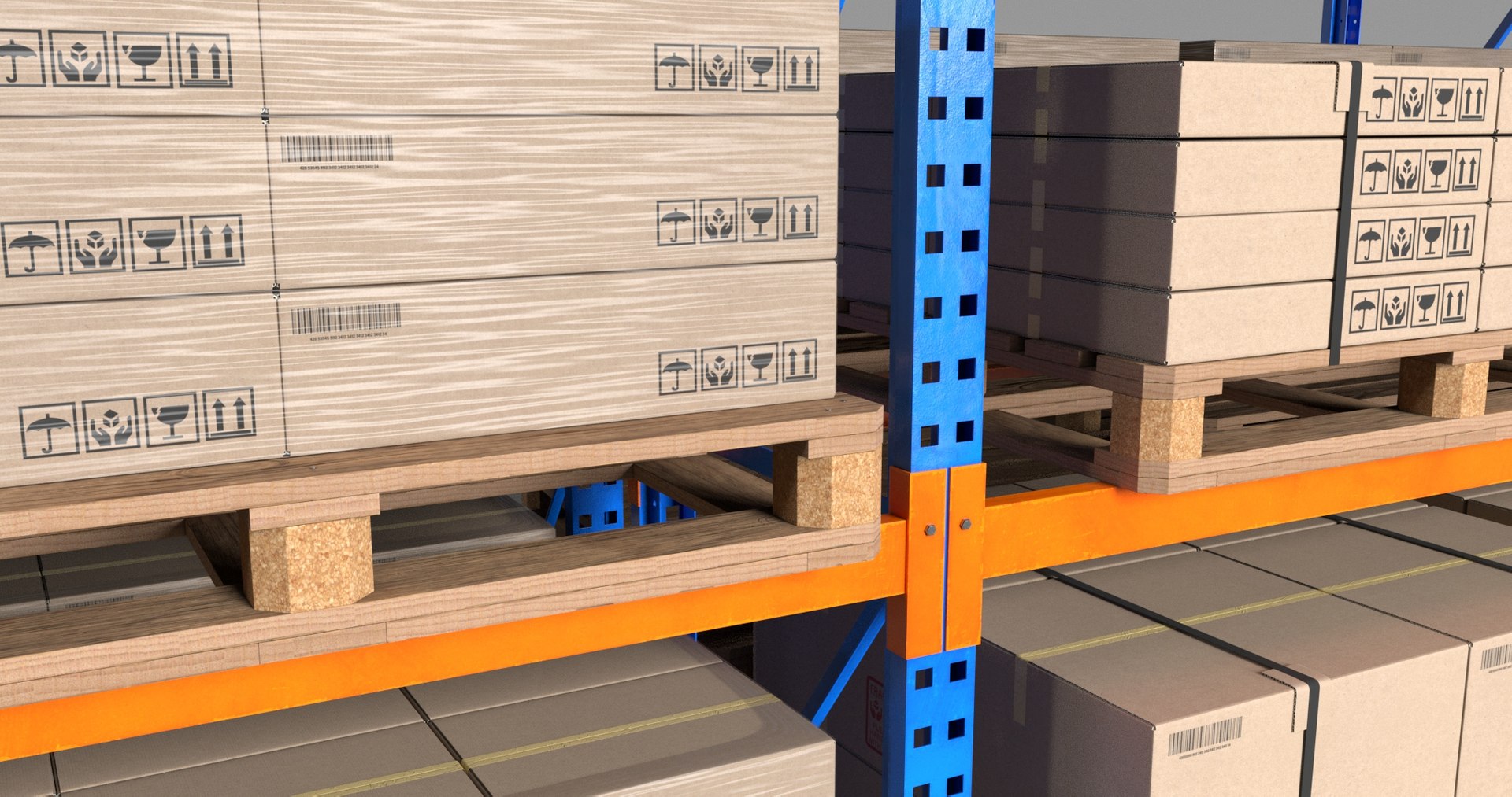 Pallet Rack 3D model - TurboSquid 1727536