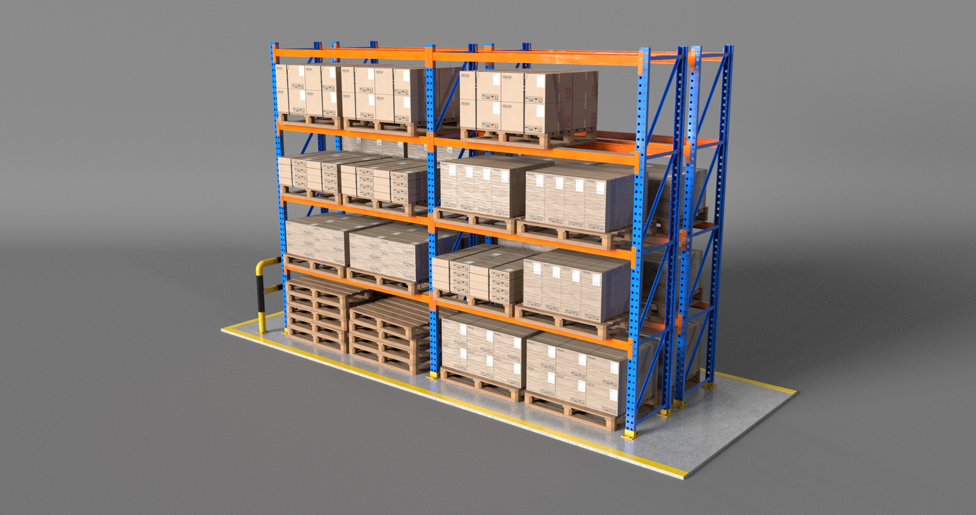 Pallet Rack 3D model - TurboSquid 1727536