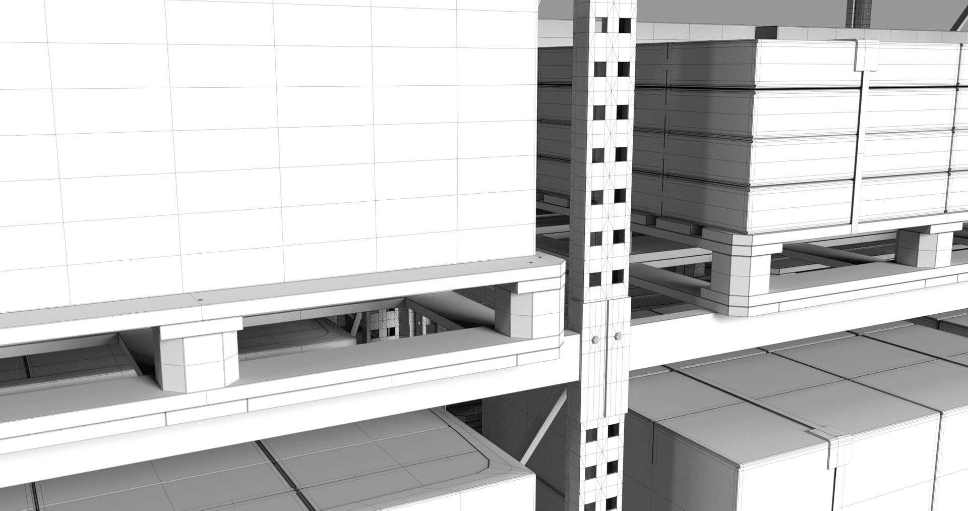 Pallet Rack 3D model - TurboSquid 1727536