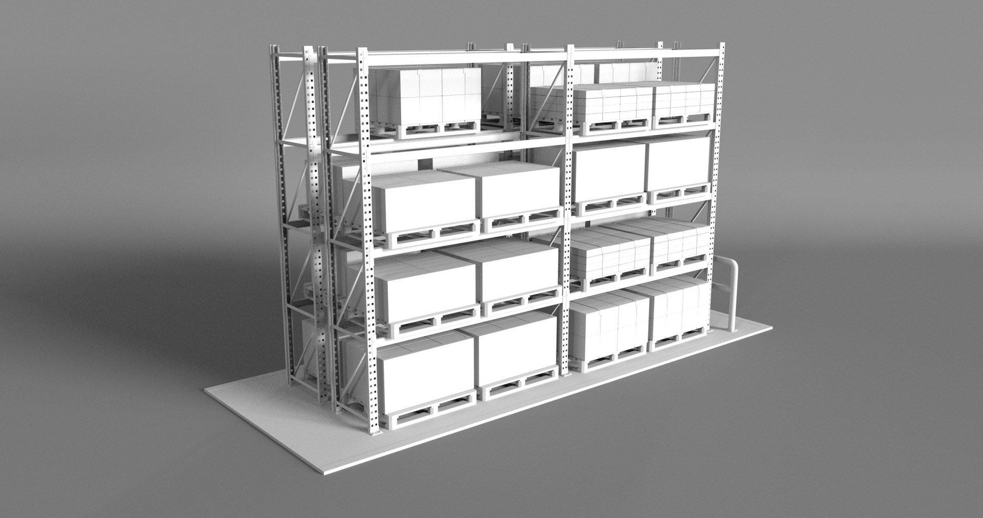 Pallet Rack 3D model - TurboSquid 1727536