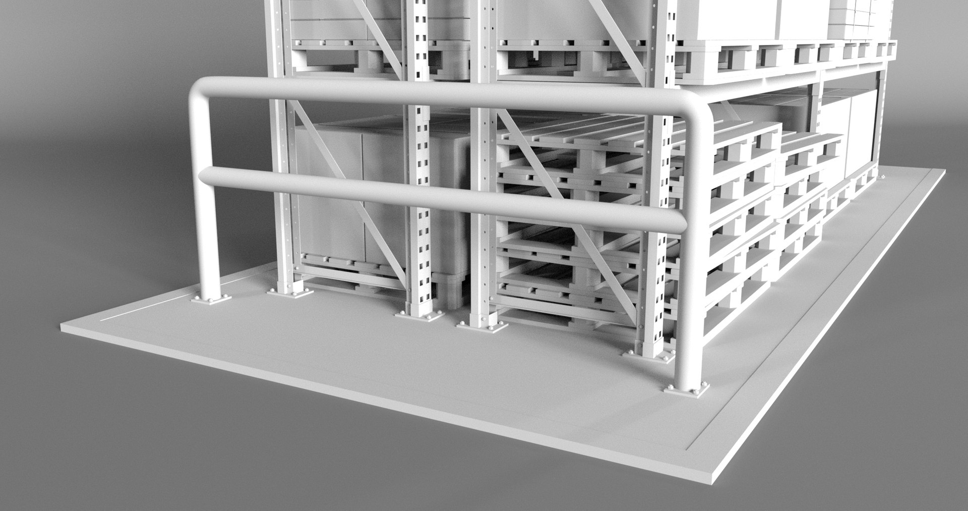 Pallet Rack 3D model - TurboSquid 1727536