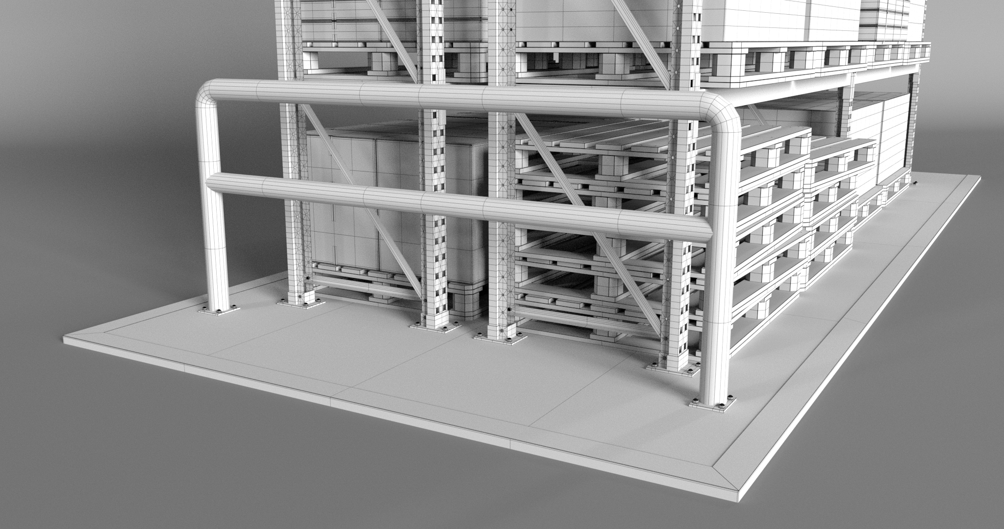 Pallet Rack 3D model - TurboSquid 1727536