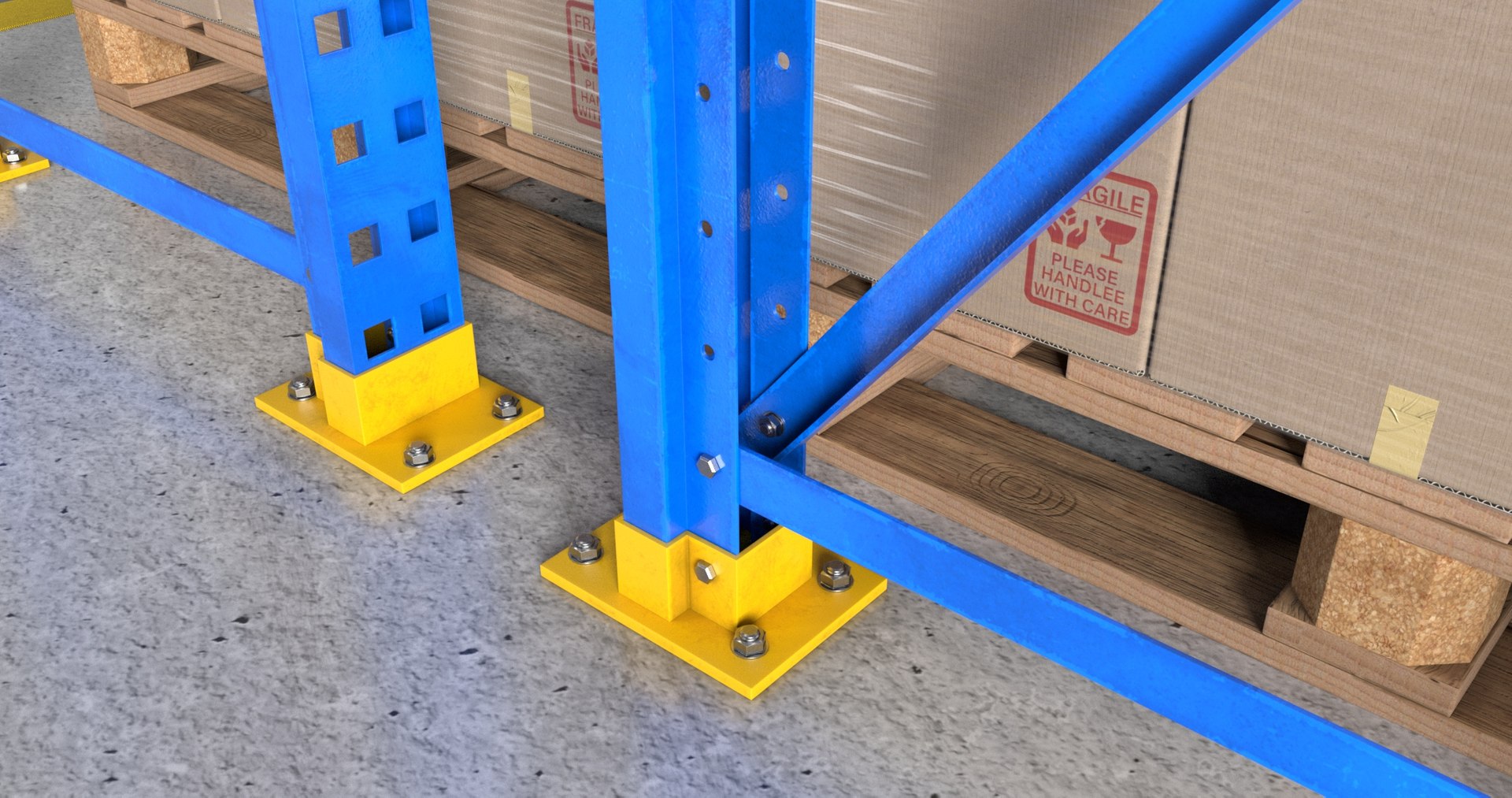 Pallet Rack 3D model - TurboSquid 1727536
