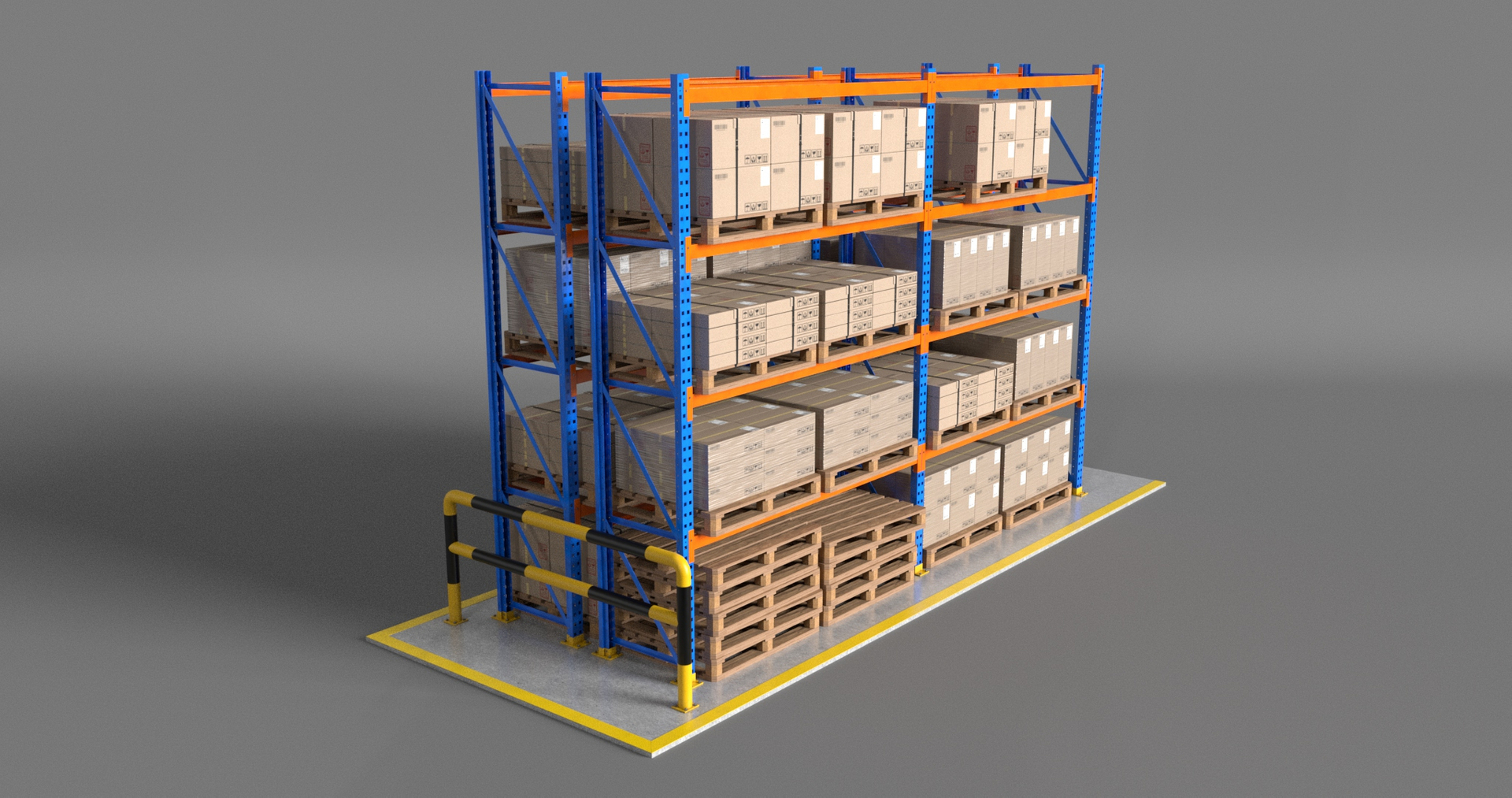 Pallet Rack 3D model - TurboSquid 1727536