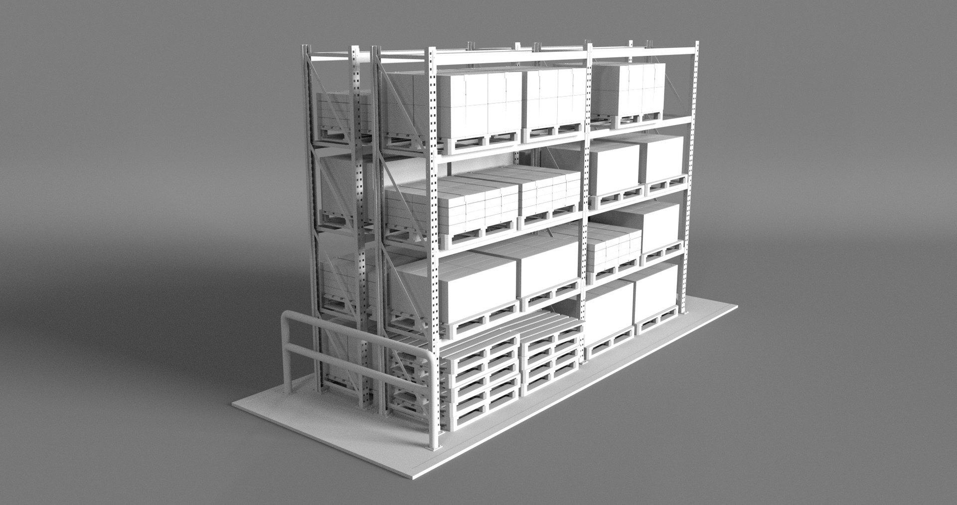 Pallet Rack 3D model - TurboSquid 1727536