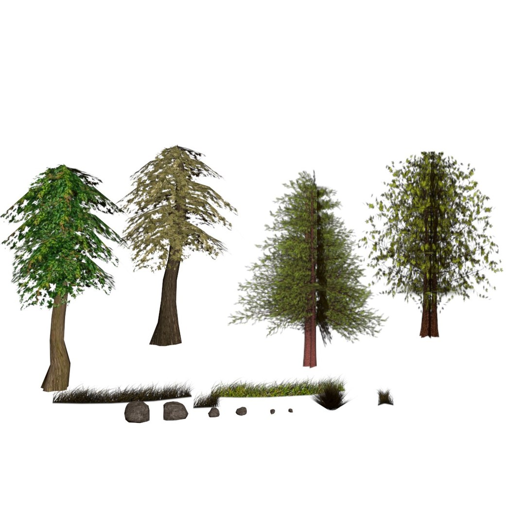 nature trees 3d model