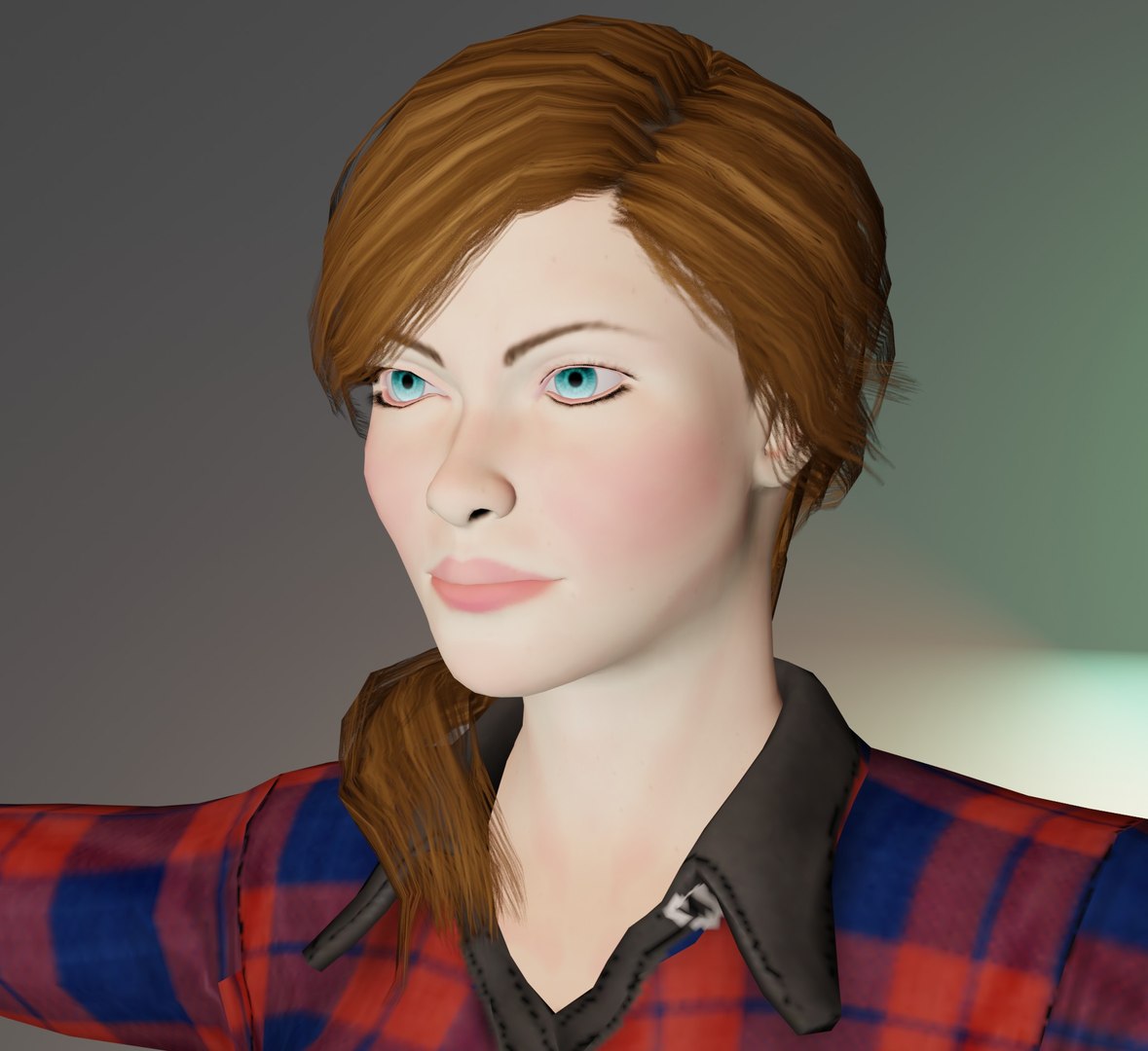 3d Game Ready Beautiful Cute Girl Character Turbosquid 2117899 