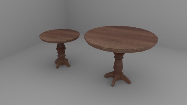 Old vintage tables furnitures 3D model - TurboSquid 1692747