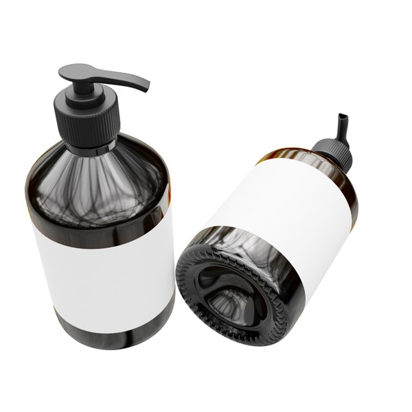 Glass pump bottle 3D model - TurboSquid 1827750