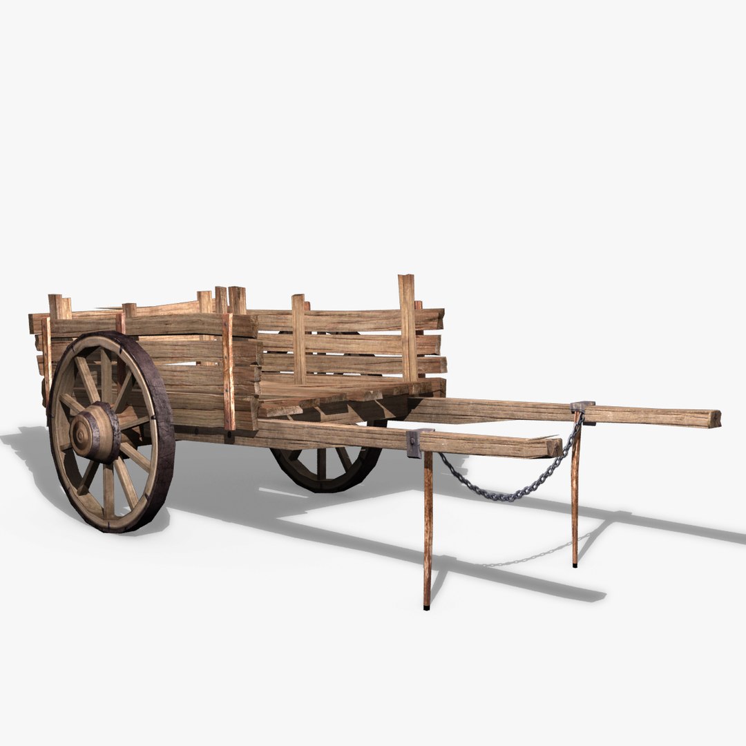 Wooden Cart Obj