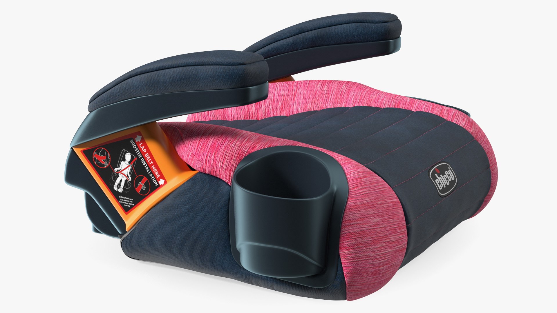 3D Model Chicco GoFit Backless Booster Car Seat Pink - TurboSquid 2195652