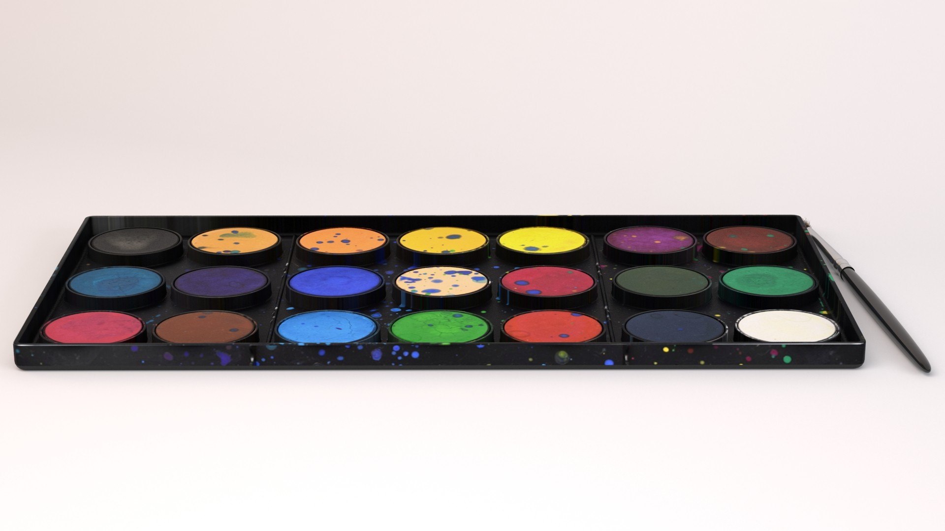 3D Paint Set Model - TurboSquid 1516460