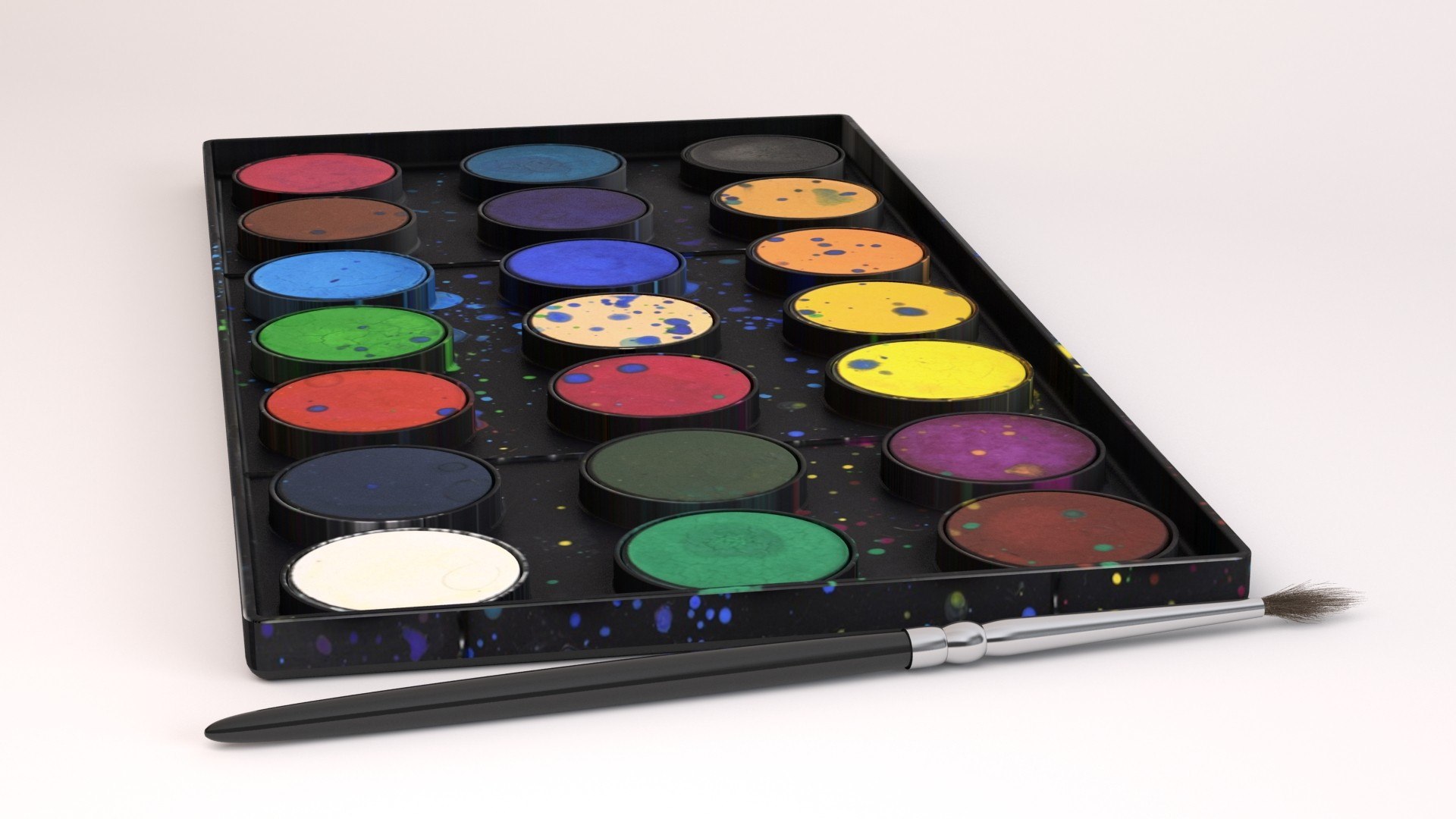 3D Paint Set Model - TurboSquid 1516460