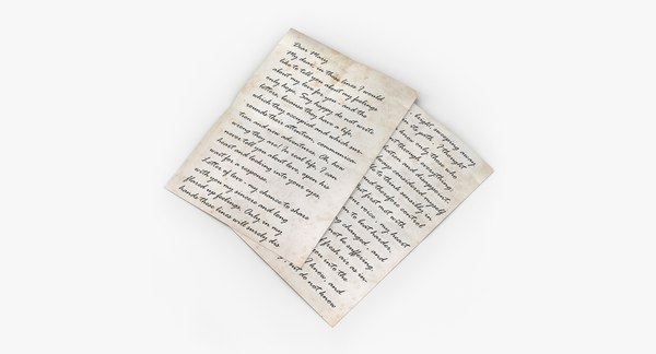3D Old Paper Letters Collection - TurboSquid 1957902