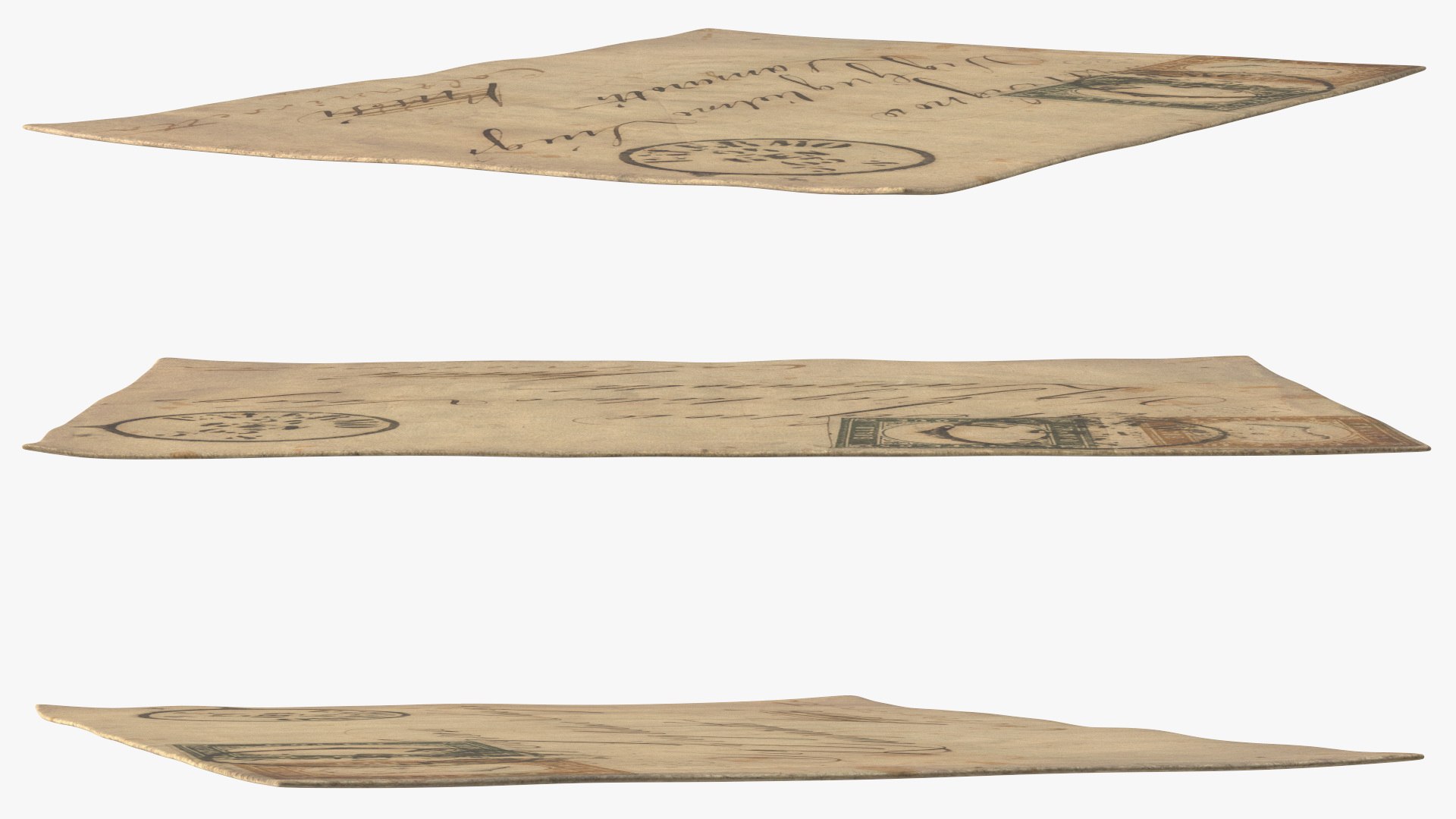 3D Old Paper Letters Collection - TurboSquid 1957902