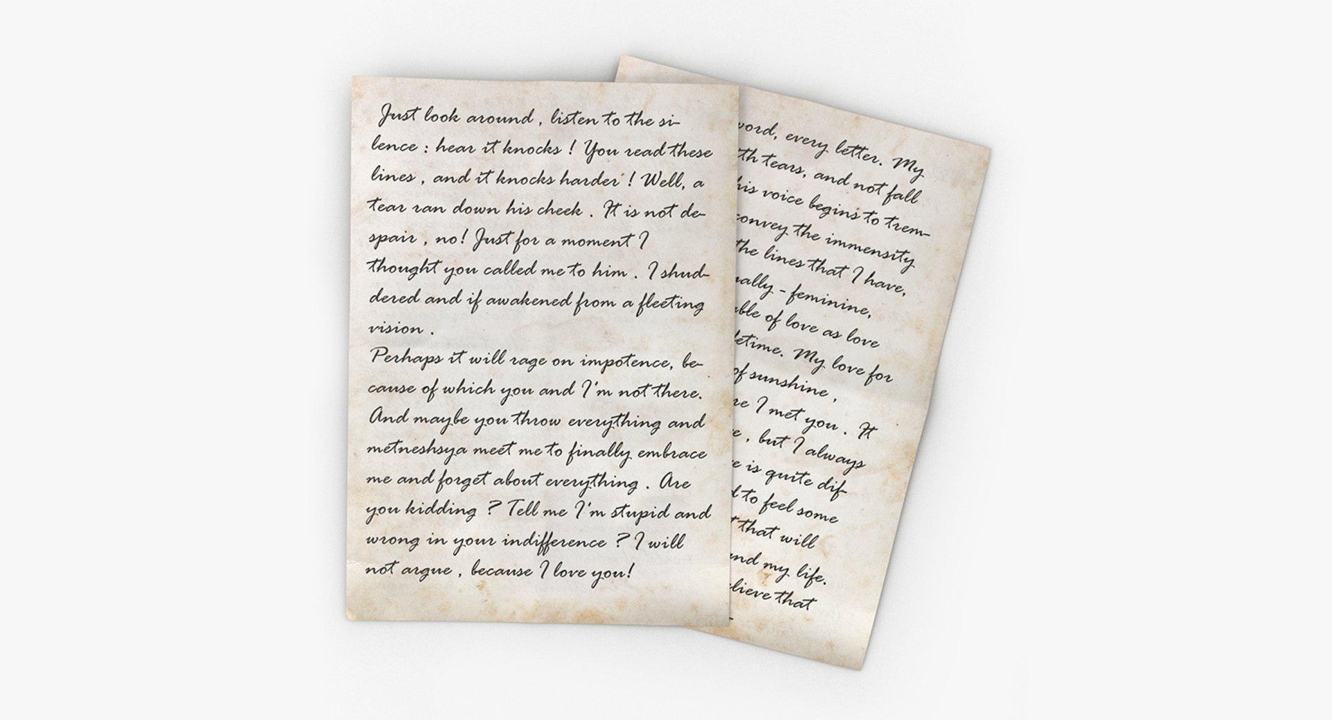 3D Old Paper Letters Collection - TurboSquid 1957902