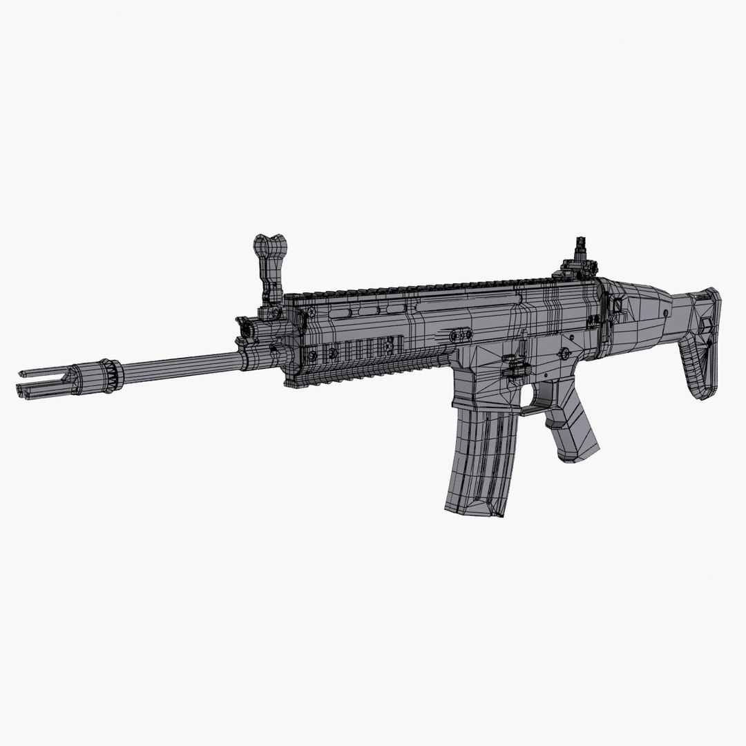 3d special forces assault rifle model