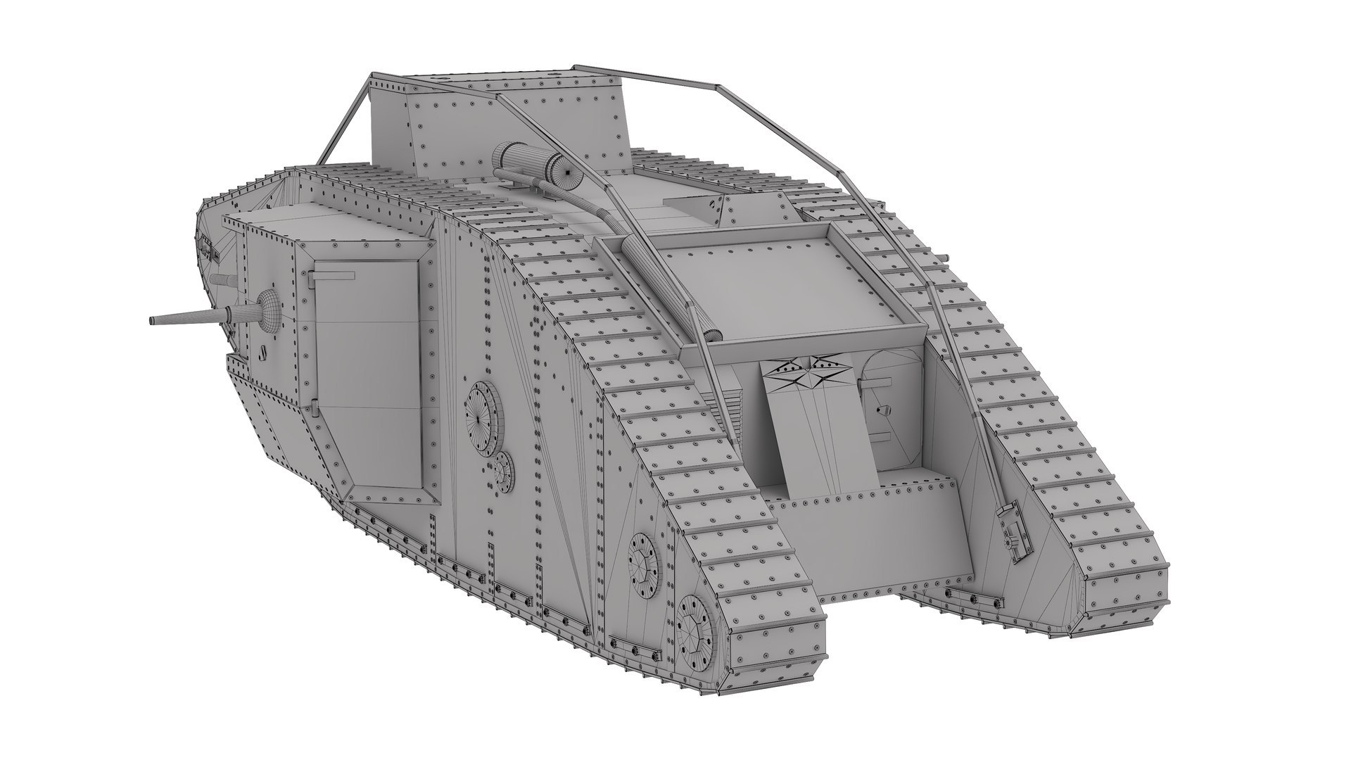 Tank MK 4 Male Green 3D Model - TurboSquid 2282416