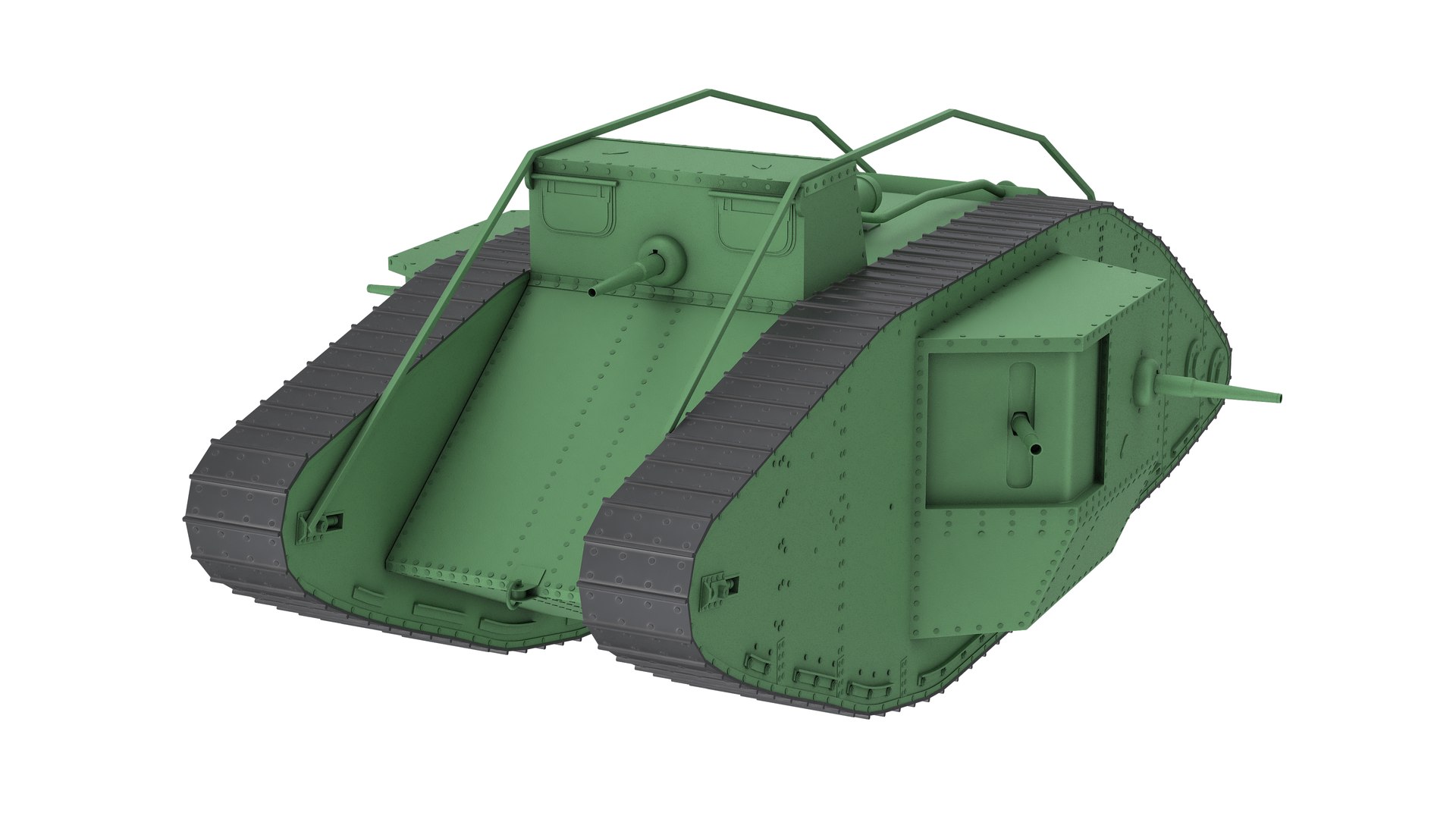Tank MK 4 Male Green 3D Model - TurboSquid 2282416