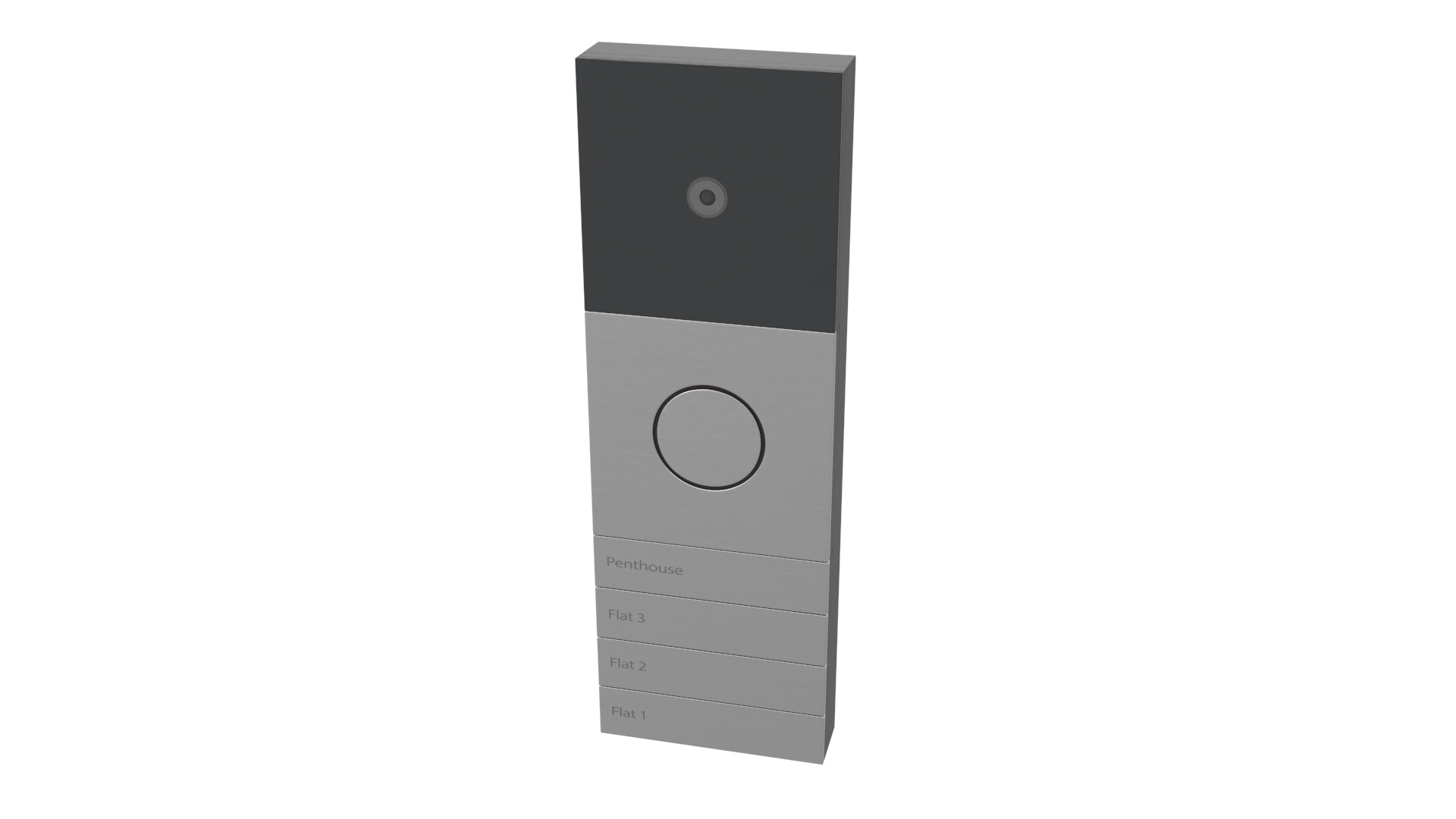 Multi Button Doorbell Panel With Camera Silver Model - TurboSquid 2413325