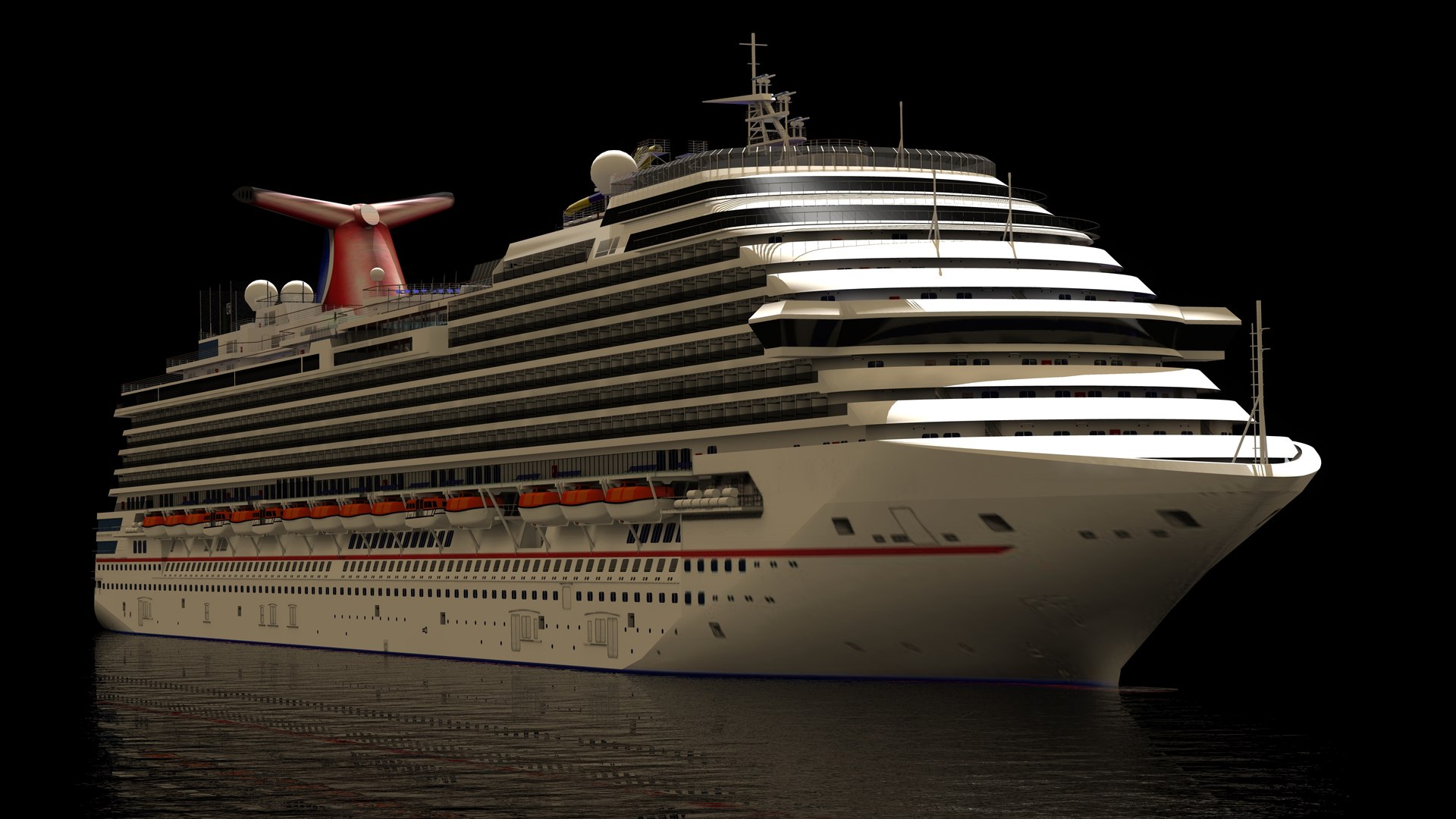 Carnival Cruise Ship 3d Model