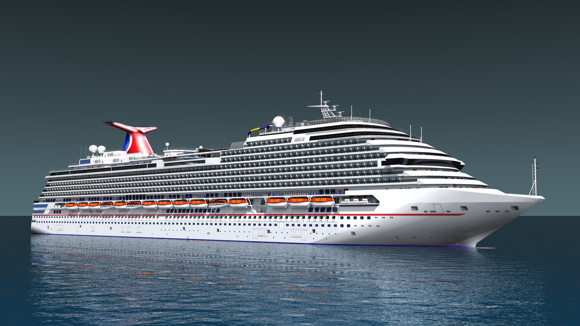 Carnival Cruise Ship 3d Model