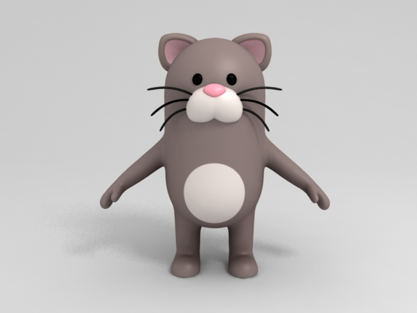 Cat Character Cartoon Model - TurboSquid 1266068