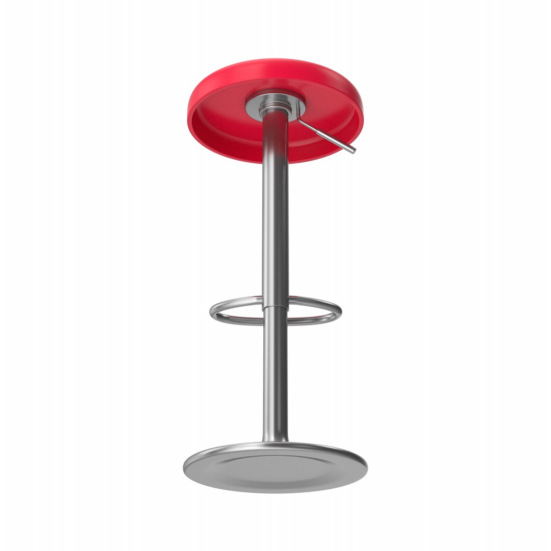 3D Red Bar Stool - TurboSquid 1858053