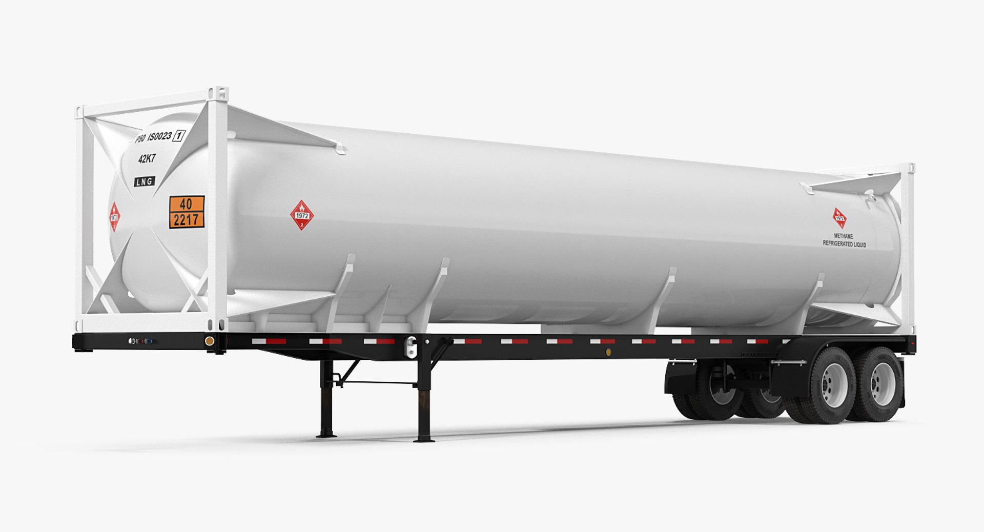 3D Lng Semi Trailer Gas Tank - TurboSquid 1381741