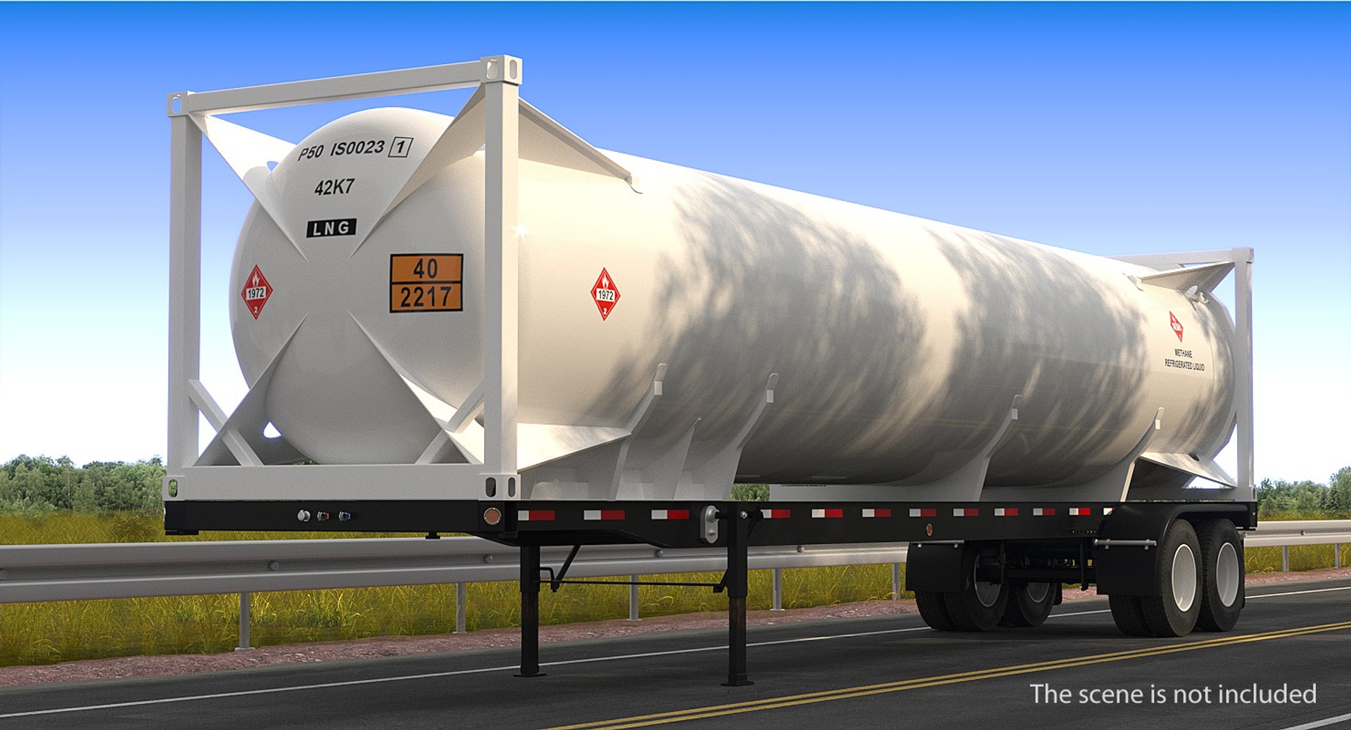 3D Lng Semi Trailer Gas Tank - TurboSquid 1381741